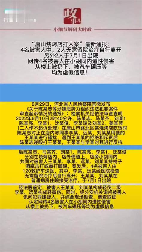 “唐山烧烤店打人案”最新通报：4名被害人中手机新浪网