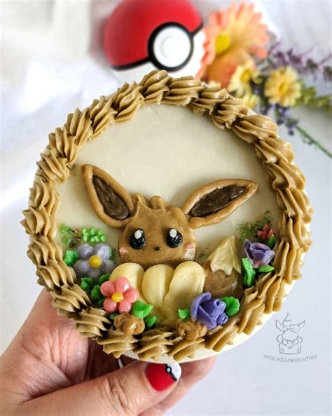 My Daughter Wanted A Cute Eevee Cake I Think This Sleepy Eevee I Made