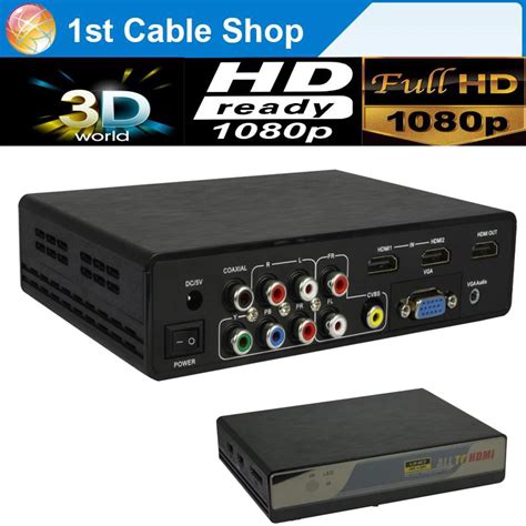 Vga Hdmi Composite Rca Component Ypbpr To Hdmi Converter Switcher Scaler Up To 4kx2k Supported