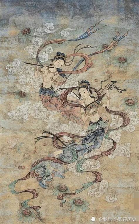 绝美敦煌壁画大丈夫相的观世音怀抱琵琶的飞天女惊艳了世人 腾讯新闻 花瓣网