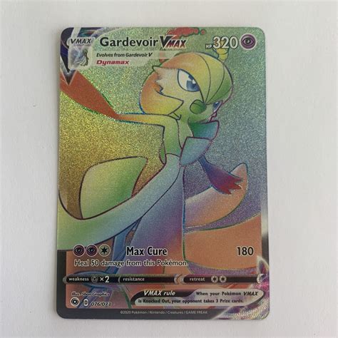 Pokemon Tcg Gardevoir Vmax Rainbow Full Art Ultra Rare 076073