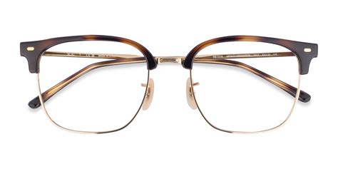 Ray Ban Rb7216 New Clubmaster Browline Tortoise Gold Frame Eyeglasses