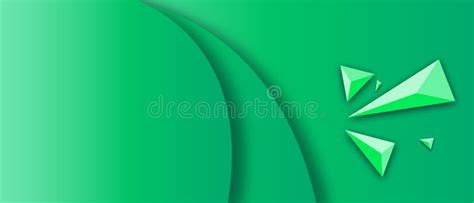 Dynamic Green Shapes With Green Triangles Stock Illustration