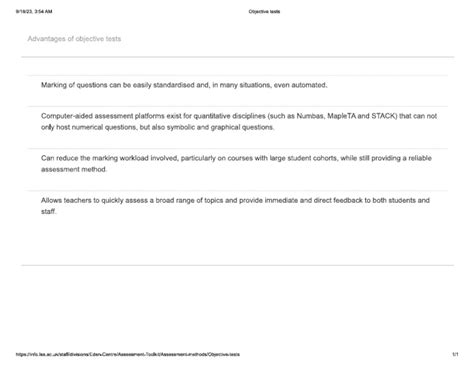Advantages Of Objective Type Test Items Pdf