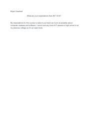 Int 1010 Module 1 Pdf Elijah Crawford What Are Your Expectations From
