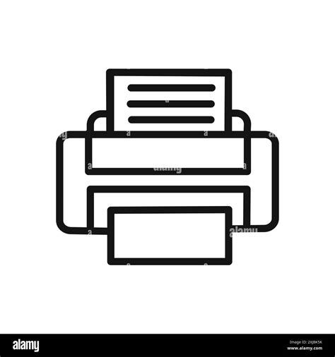 document printing icon linear vector graphics sign or symbol set for