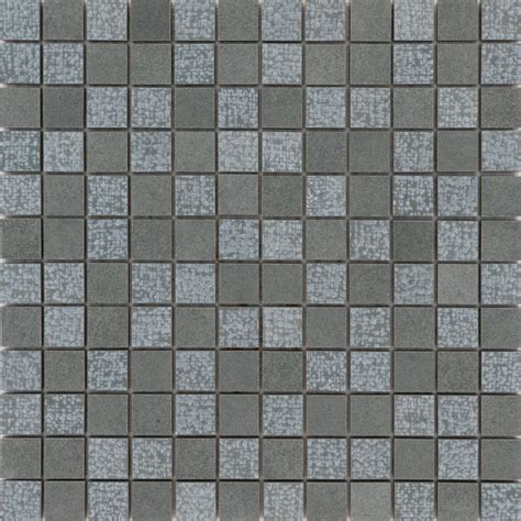 1x1 Cristal Noir Glossy Porcelain Mosaic Keystone Tile
