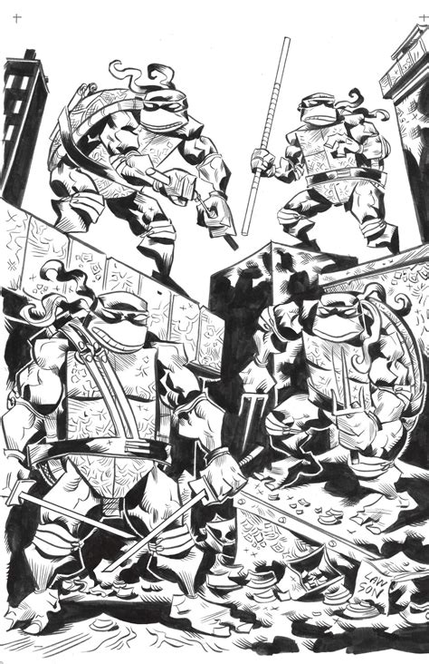 Jim Lawson Tmnt In Joshua Evens Tmnt And Other Strangeness Comic Art