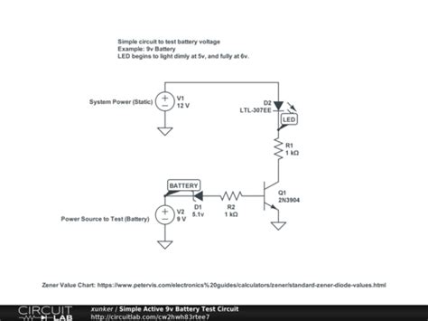 Simple Active V Battery Test Circuit Circuitlab