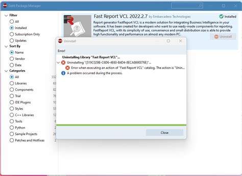 RAD Studio Failed Install Uninstall How To Manually Remove FastReport Forum