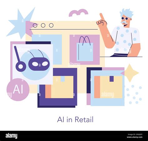 Retail Technology Concept AI Innovation Transforming Shopping