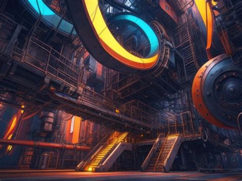 Premium Ai Image An Abstract 3d Factory Background