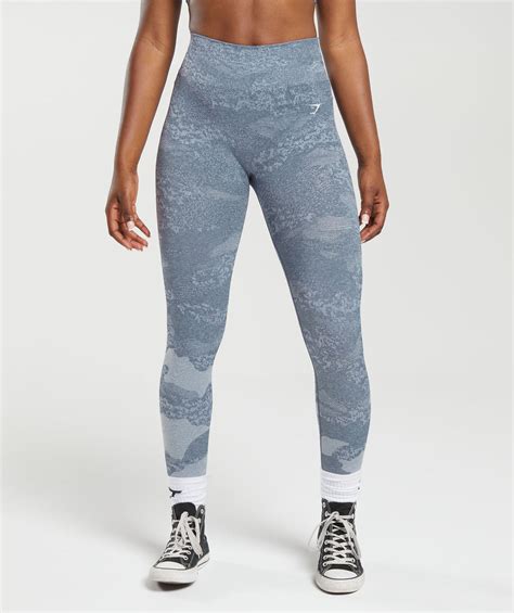 Gymshark Adapt Camo Seamless Leggings Pebble Greysoul Brown Gymshark