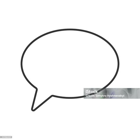 말풍선 개요 벡터 삽화는 흰색 배경에 격리되어 있다 웹 Ui 및 소셜 미디어 디자인에 대 한 음성 풍선 라인 아이콘 검은색에 대한 스톡 벡터 아트 및 기타 이미지 Istock