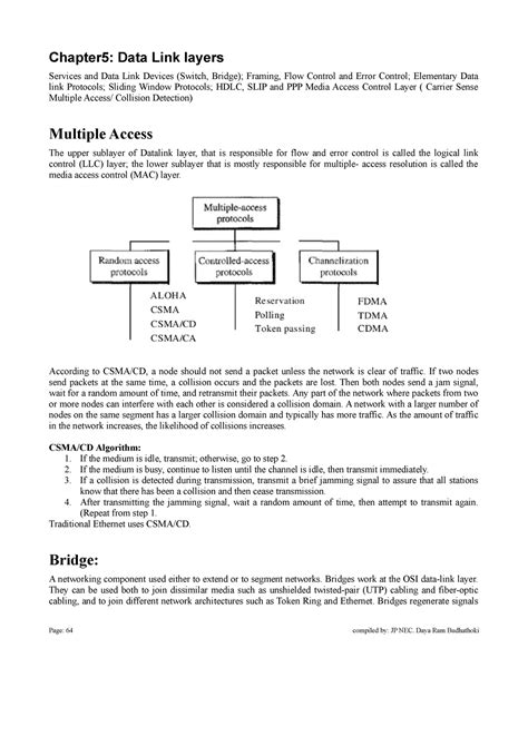 Computer Networking Chapter Chapter Data Link Layers Services And