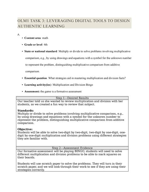 olm1 task 3 passed olm1 task 3 leveraging digital tools to design