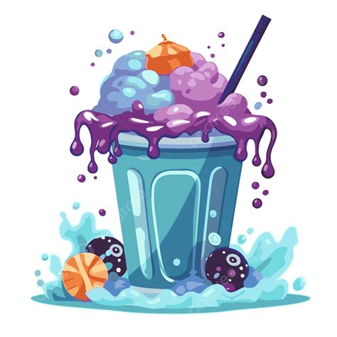 슬러시 클립 아트 파란색과 보라색 괴물 음료 스며나오는 액체 만화 벡터 슬러시 클립 아트 만화 Png 일러스트 및 벡터 에 대한 무료 다운로드 Pngtree
