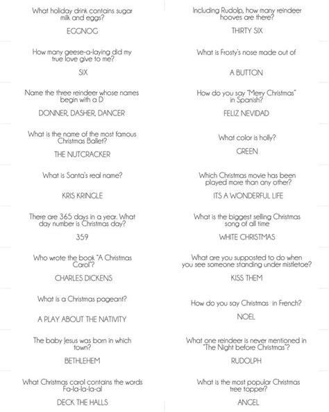 Christmas Trivia Christmas Trivia Fun Christmas Party Games