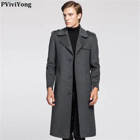 Pviviyong Новое поступление зимнее высококачественное двустороннее шерстяное пальто для мужчин