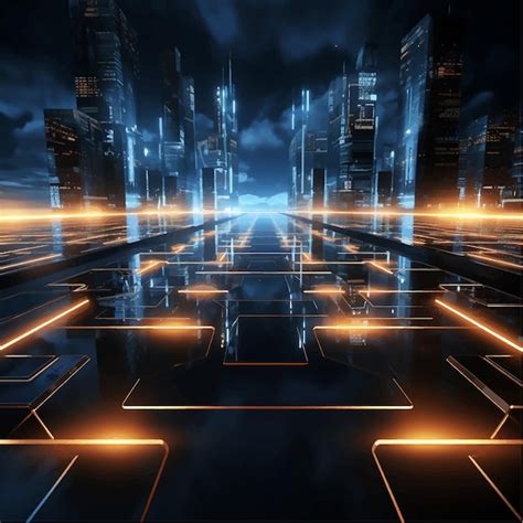 Premium Vector Threedimensional Computing Cyberspace Tech Cyber Grid