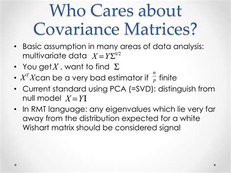Ppt Numerical Methods For Empirical Covariance Matrix Analysis