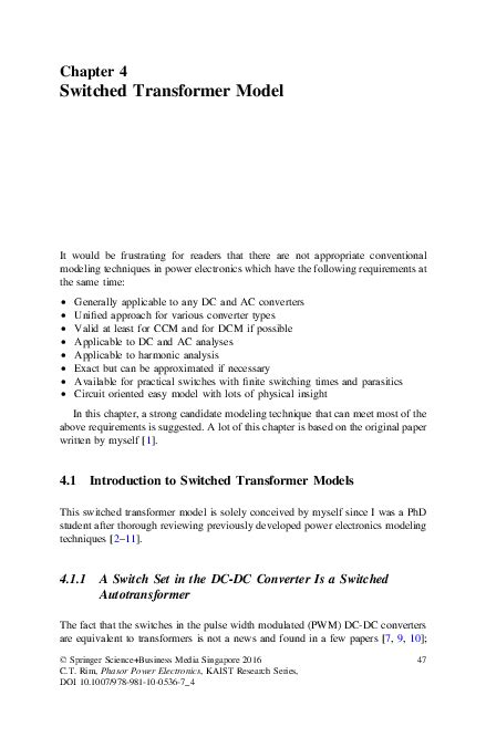 Pdf Switched Transformer Model