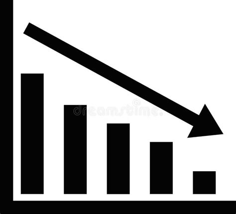 Vector Illustration Descending Bar Chart Icon Stock Vector