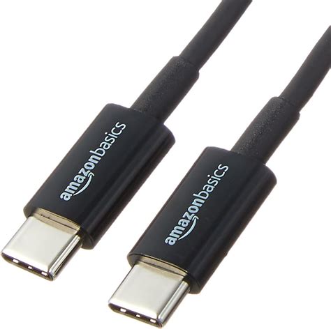 AmazonBasics Cable USB Tipo C A USB Tipo C 2 0 0 9 M Negro