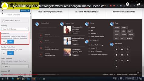 Tutorial Tampilan Footer Widgets Wordpress Dengan Theme Oceanwp