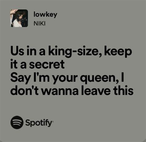 Lowkey ~ Niki Lowkey Spotify Lowkey Lyrics Lowkey Niki