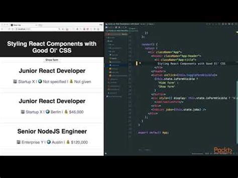 Learn Hands on Web Development with React Styling React Components with Good Ol‘ CSS|packtpub ...