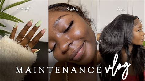 MAINTENANCE VLOG Lashes Nails Hair More YouTube