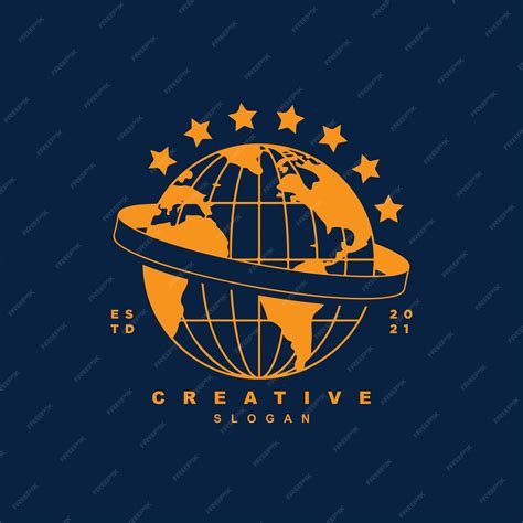 Premium Vector Vintage Abstract World Globe With Blank Ribbon And