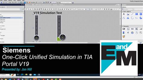 Siemens One Click Unified Simulation In Tia Portal V19 Eandm Youtube