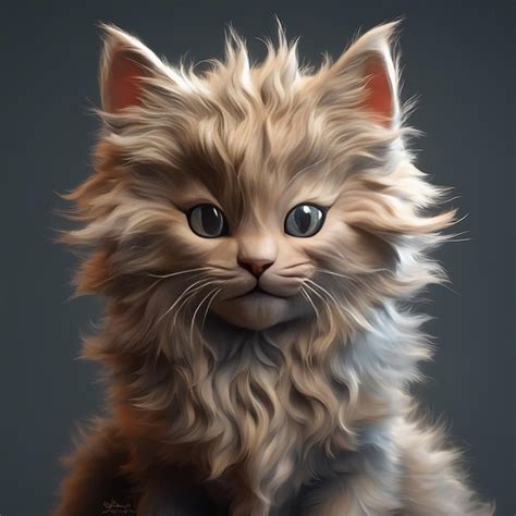 Premium Ai Image Fluffy Cute Kitten