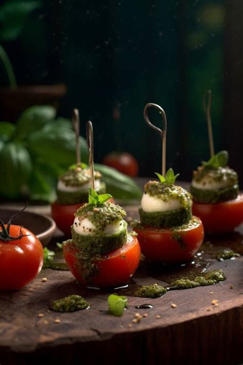 Mediterrane Pesto Tomaten Häppchen Perfekt für ein Picknick im Grünen