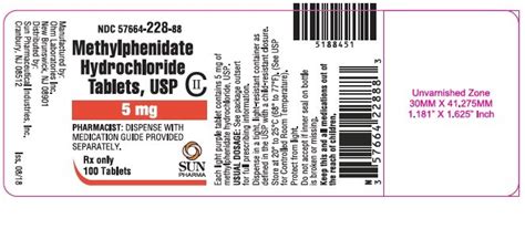 Methylphenidate Tablets Package Insert