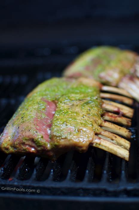 Basil Pesto Lamb Racks Grillinfools