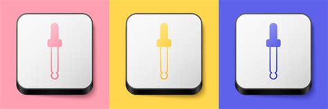 Paper Cut Eyedropper Color Picker Palette Icon Vector Image