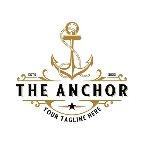 Premium Vector Classic Anchor Vector Logo Anchor With Rope Wrapped