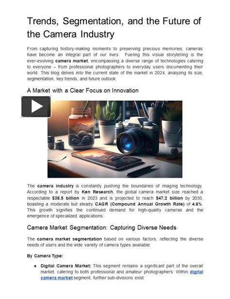Ppt Trends Segmentation And The Future Of The Camera Industry