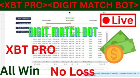 digit match bot zero loss binary bot 19 05 23 youtube