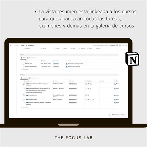 Universidad Plantilla De Notion Etsy España