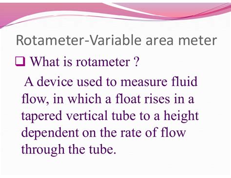 PDF Rotameter Variable Area Meter