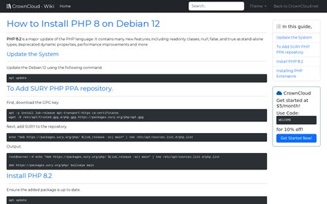 Crowncloud Wiki How To Install Php 8 On Debian 12