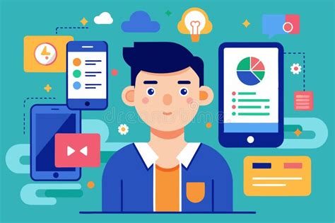 A Young Person Engages With Customizable Mobile Interfaces Featuring Various App Icons And