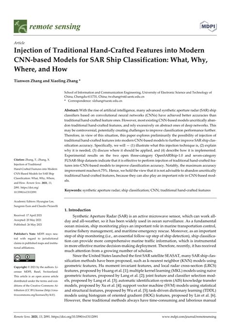 Pdf Injection Of Traditional Hand Crafted Features Into Modern Cnn