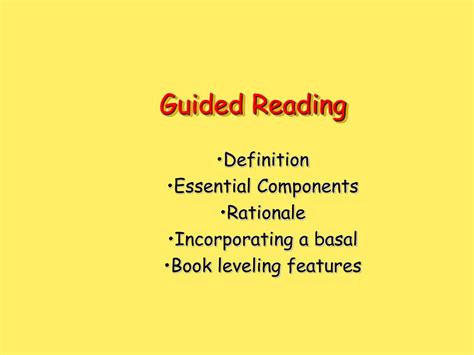 Ppt Guided Reading Powerpoint Presentation Free Download Id 2725754