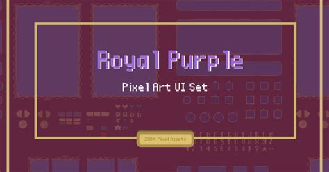 royal purple animated pixel gui 2d gui unity asset store