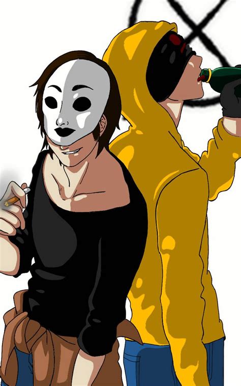 Masky And Hoodie Redrawn By Littledarkbunny19 Creepypasta Characters